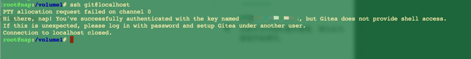 群晖docker部署gitea并且配置ssh直通 - Nap